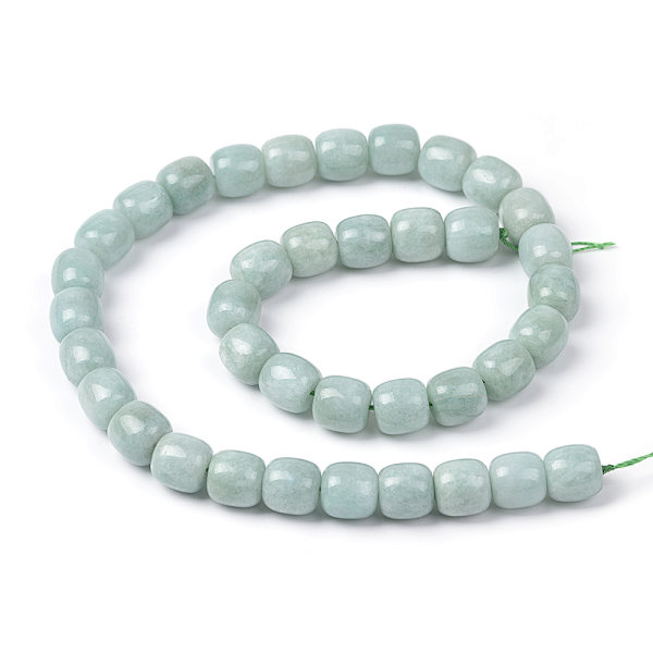 Dyed Natural Jade Drum Beads